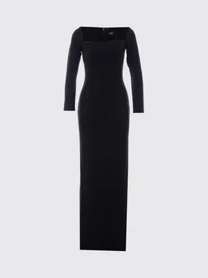 Solace London Long Sleeve Crepe Gown - Black