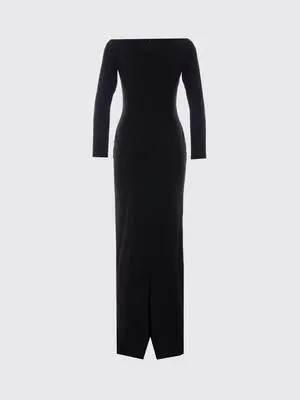 Solace London Long Sleeve Crepe Gown - Black
