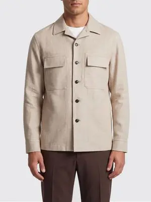 Zegna Linen Blend Overshirt - Ecru