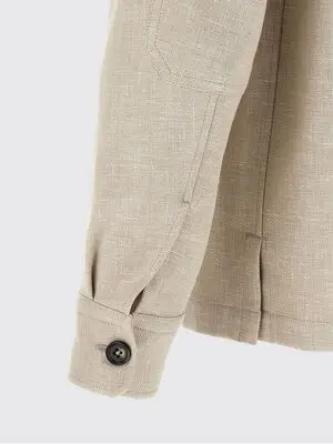 Zegna Linen Blend Overshirt - Ecru