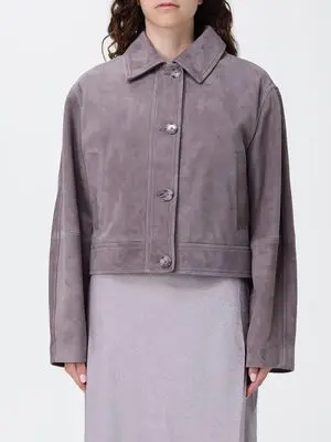 BOSS Suede Goat Leather Jacket - Lilac