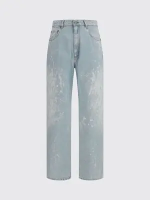 MAISON MARGIELA Printed Straight Leg Jeans - Gnawed Blue