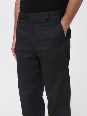 PAOLO PECORA Twill Chino Trousers - Black