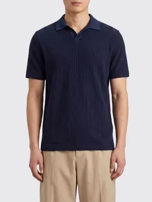 BOSS Structured Cotton Polo Shirt - Blue
