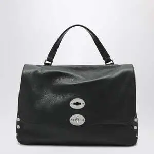 ZANELLATO Medium Postina Bag In Hammered Leather - Black