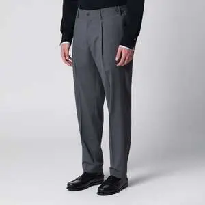 SANTANIELLO Dark Wool Blend Trousers