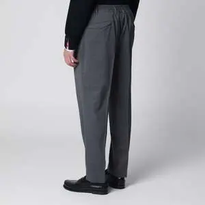 SANTANIELLO Dark Wool Blend Trousers