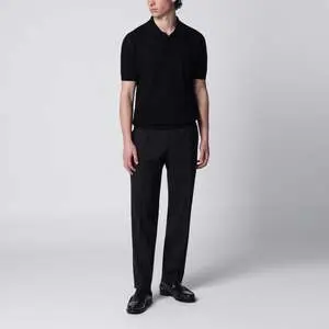 SANTANIELLO Wool Blend Tailored Trousers