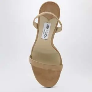 JIMMY CHOO Jenn 100 Suede Sandals - Beige