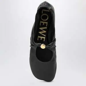 Loewe Nappa Pebble Ballerina Flats - Black