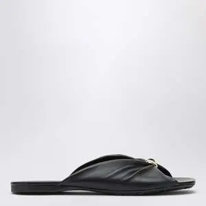 Loewe Pebble Soft Lambskin Nappa Slides - Black