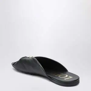 Loewe Pebble Soft Lambskin Nappa Slides - Black