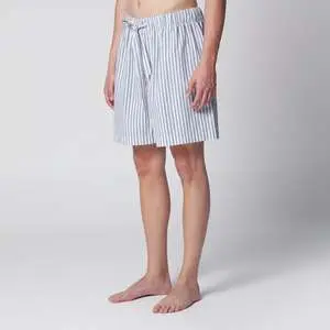 TEKLA Striped Organic Cotton Pajama Shorts