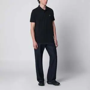 Stone Island Navy Polo With Compass Logo Patch - Blue