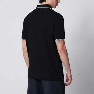 Stone Island Polo With Compass Logo Patch - Black