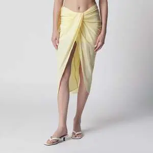 Jacquemus Asymmetric Draped Pareo Skirt - Yellow