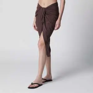 Jacquemus Asymmetric Draped Midi Skirt