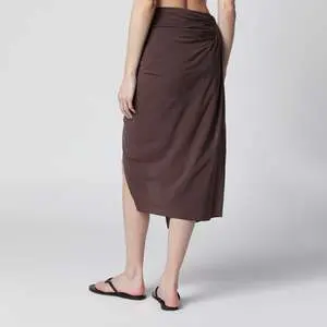 Jacquemus Asymmetric Draped Midi Skirt