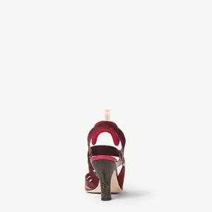 Fendi Iconic Colibrì Slingbacks In Mesh With Chevron Motif