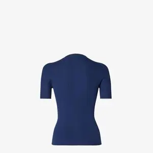 Fendi Ribbed Cotton Jumper With Stamp Motif