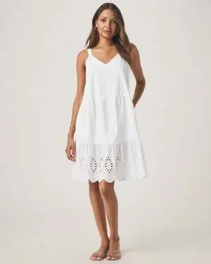 Splendid Napa Eyelet Mini Dress - White