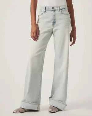 Splendid Light Wash Slim Palazzo Jeans