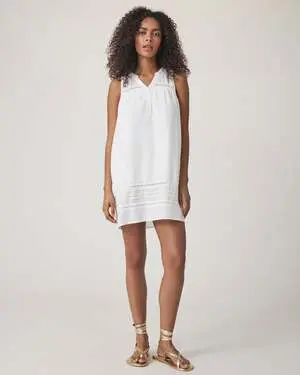 Splendid Catalina Mini Dress With Crochet Lace Trim