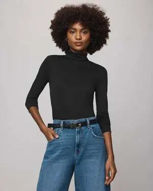 Splendid Bamboo Blend Long Sleeve Turtleneck