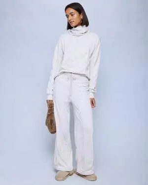 SPLENDID Splendid Cable Knit Lounge Wide Leg Pant