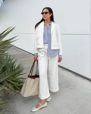 Splendid Matilda Terry Wide Leg Pant - Navy