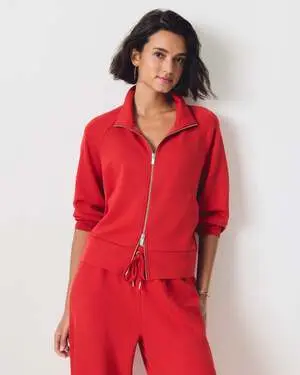 Splendid Scubasoft Quarter-zip Sweatshirt - Red Flash