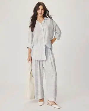 Splendid Iris Paisley Wide Leg Pants - Antique Pearl Paisley