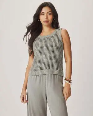 Splendid Camellia Knit Tank - Eucalyptus