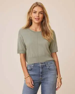 Splendid Erica Short Sleeve Sweater - Navy