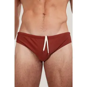 GOODPARK Dune Modern Ribbed Stretch Swim Brief - Rust
