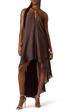 Steve Madden Suzanne High-low Halter Neck Dress