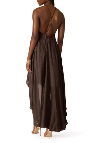 Steve Madden Suzanne High-low Halter Neck Dress