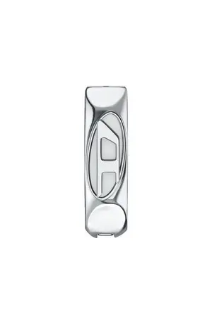 DIESEL® Logo Hoop Earring - Silver