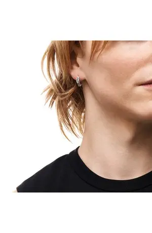 DIESEL® Logo Hoop Earring