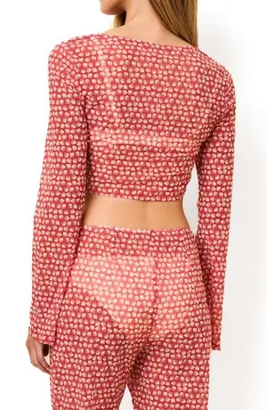 Solid & Striped Dolly Sheer Crop Cover-up Top
