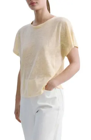 Mango Linen Short Sleeve T-shirt