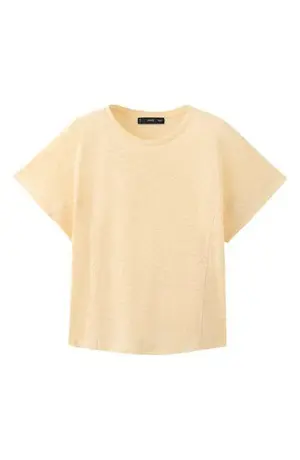 Mango Linen Short Sleeve T-shirt