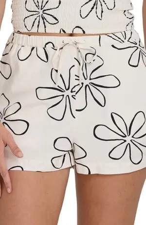 BILLABONG Floral Drawstring Shorts