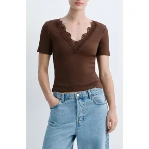 Mango Ribbed T-shirts For Women