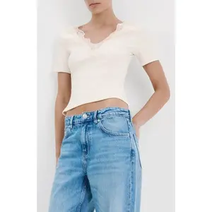 Mango Ribbed T-shirts For Women