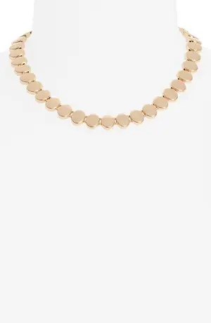 OPEN EDIT Domed Metal Collar Necklace
