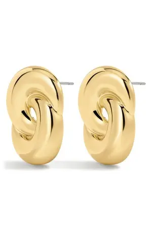 LUV AJ The Solstice Knot Stud Earrings - Gold