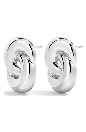 LUV AJ The Solstice Knot Stud Earrings - Silver