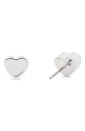 Kate Spade New York Heart Stud Earrings - Silver