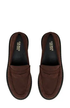 G.H.BASS Grace" Moc Toe Loafer - Dark Brown
